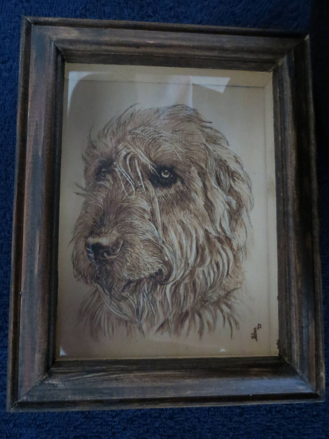 Pet Potrait Wood Burn 3-D Shadow Box Made to Order 7.5 X - Etsy