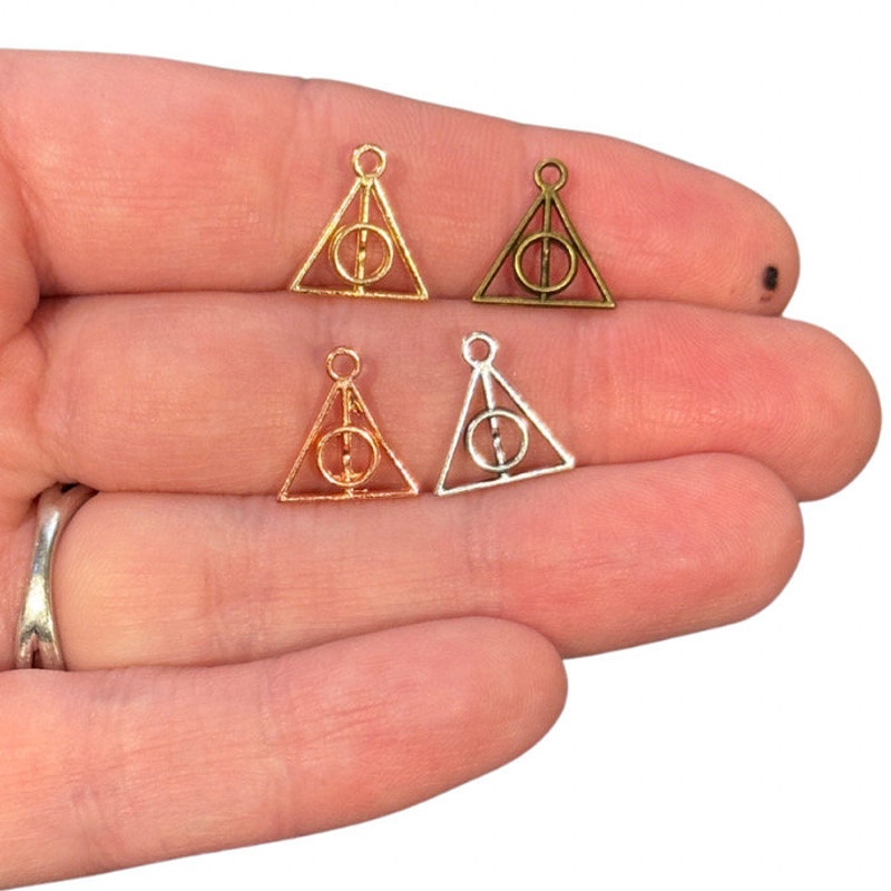 Gold Deathly Hallows Earrings - Etsy