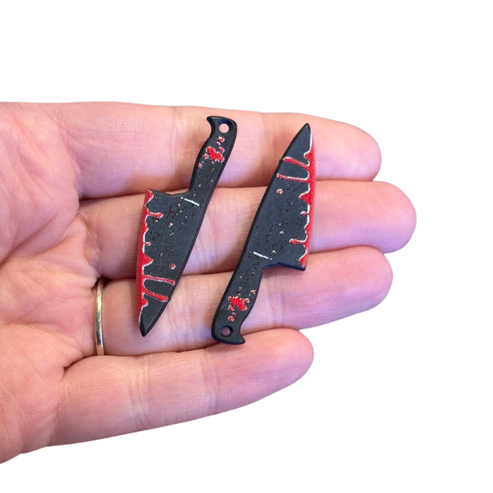 2pcs Bloody Knife, Scissor, Hatchet Charms - Etsy