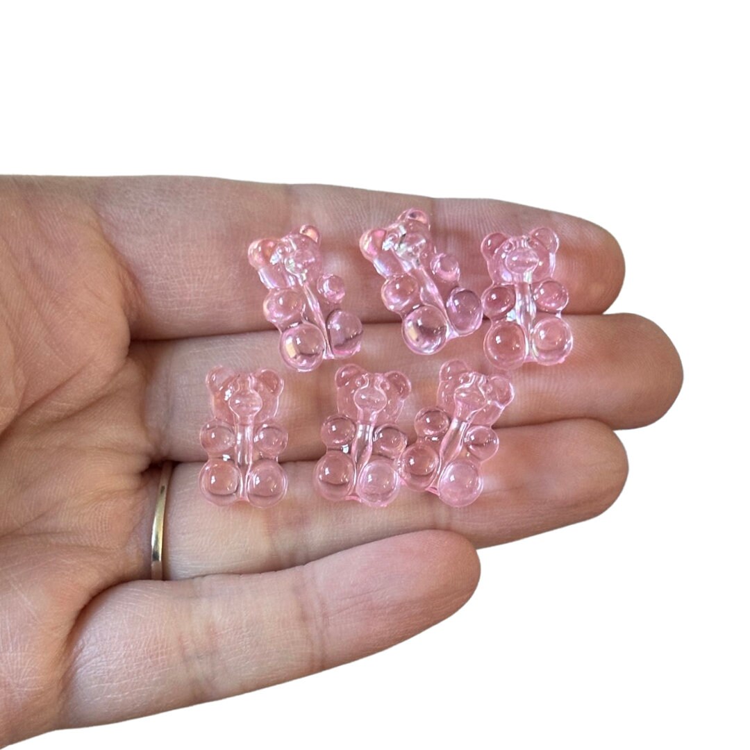 6pcs Pink Gummy Bear Focal Beads LAST SET - Etsy