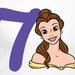 Princess Belle 7th Birthday Digital Cut Files | Cricut | Silhouette ...