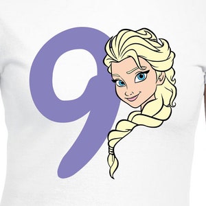 Elsa 9th Birthday Digital Cut Files | Cricut | Silhouette Cameo | Svg ...
