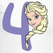 Elsa 4th Birthday Digital Cut Files | Cricut | Silhouette Cameo | Svg ...