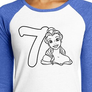 Princess Belle 7th Birthday Digital Cut Files | Cricut | Silhouette ...