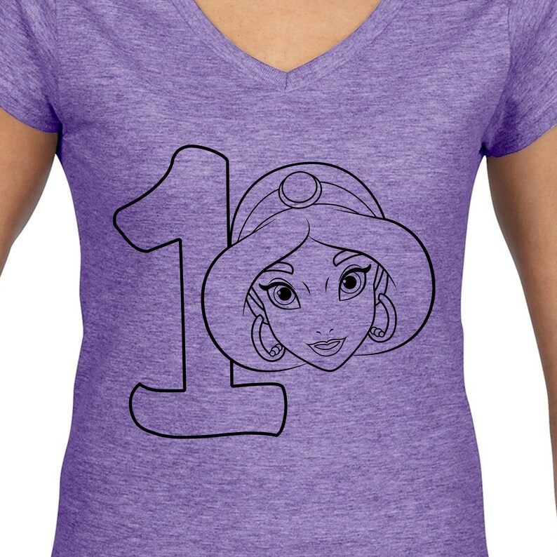 Princess Jasmine 1st Birthday Digital Cut Files | Cricut | Silhouette ...