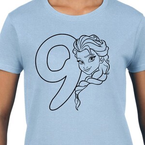 Elsa 9th Birthday Digital Cut Files | Cricut | Silhouette Cameo | Svg ...