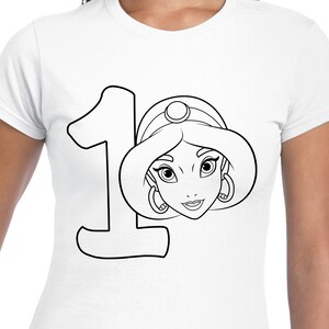 Princess Jasmine 1st Birthday Digital Cut Files | Cricut | Silhouette ...