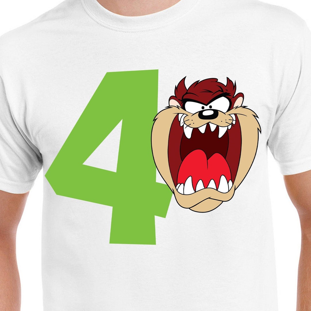 Taz 4th Birthday Digital Cut Files Cricut Silhouette Cameo Svg Cut ...