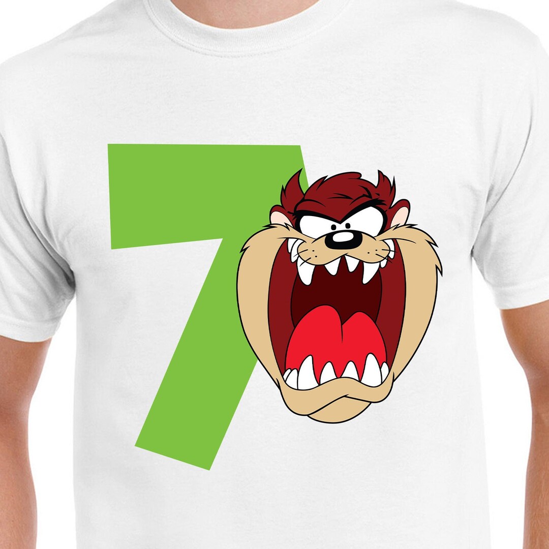 Taz 7th Birthday Digital Cut Files Cricut Silhouette Cameo Svg Cut ...