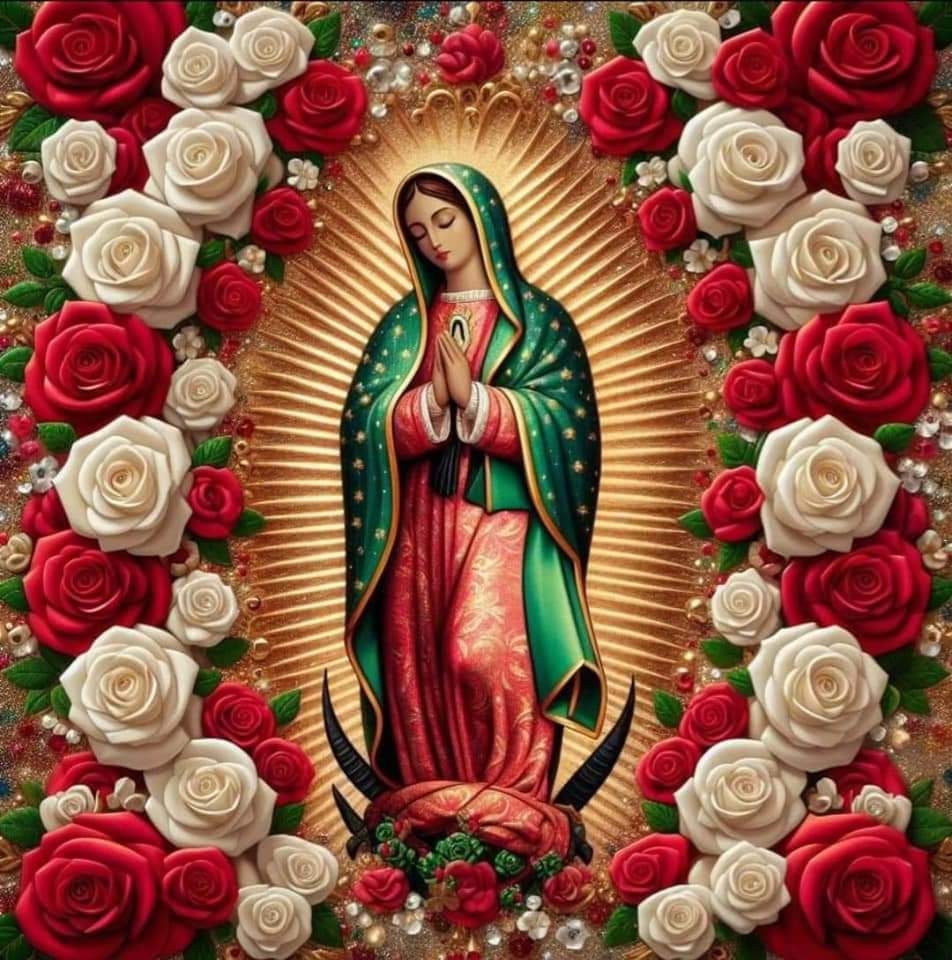 Virginia Mary With Roses - Etsy