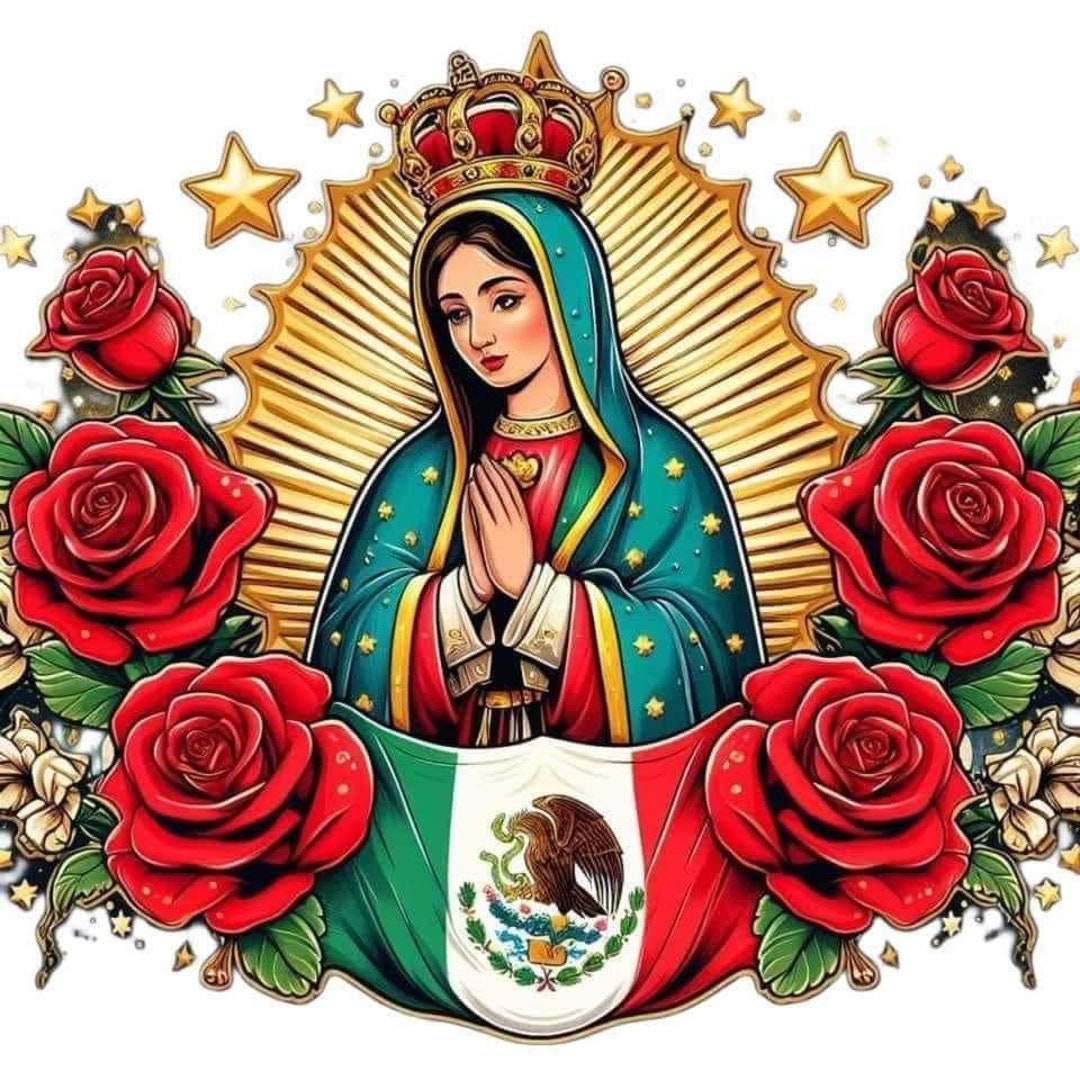 Virgin Mary With Flag - Etsy