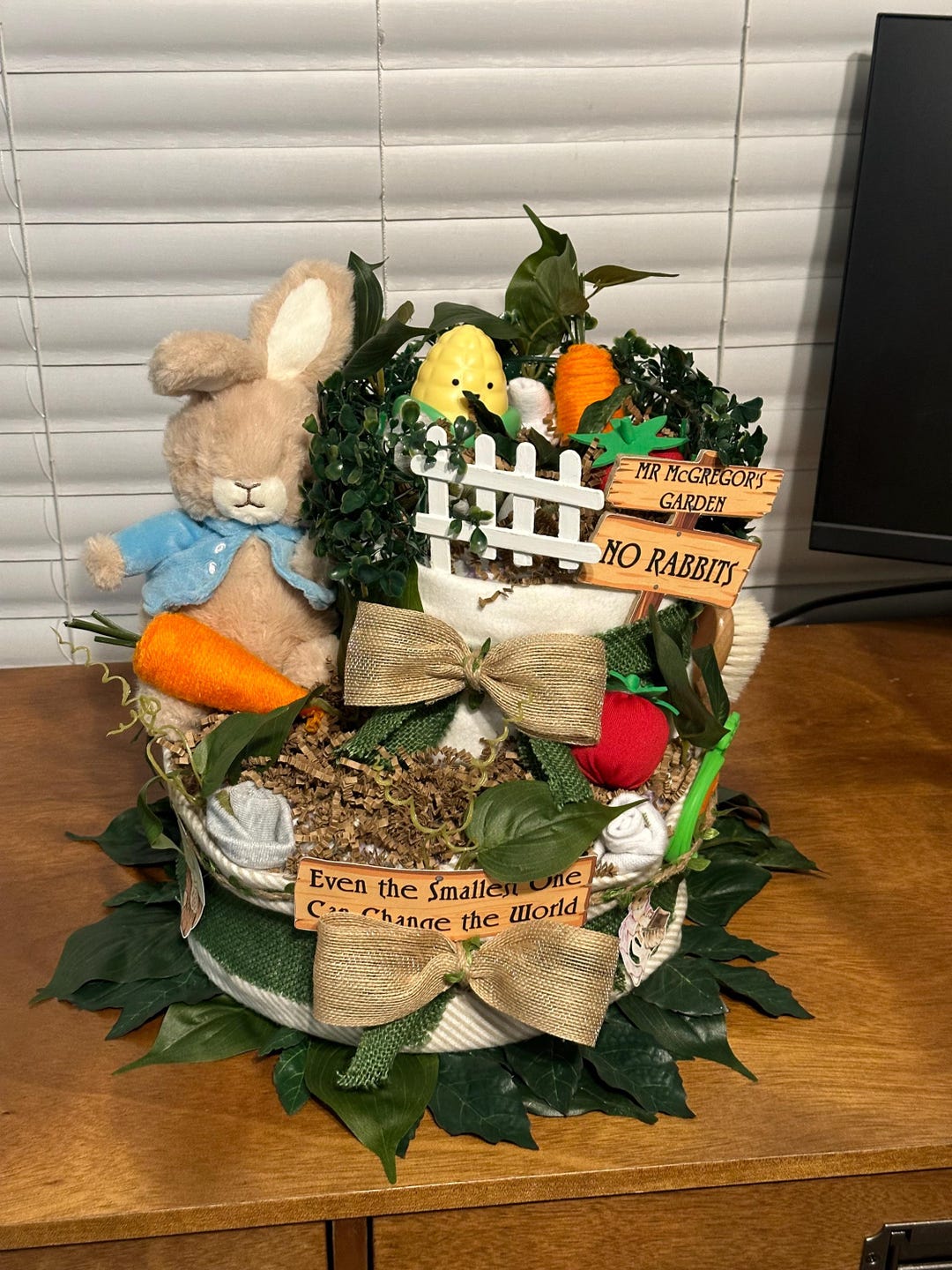 Peter Rabbit Diaper Cake With Many Unique Features for the Mother to Be ...