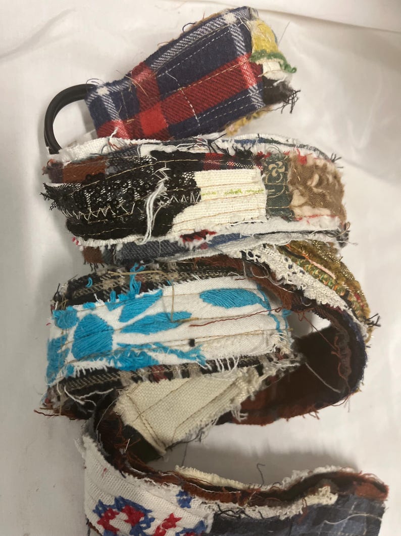 Vintage Textiles Scrap Boho Hippie Belt Upcycled Repurposed Assortment ...