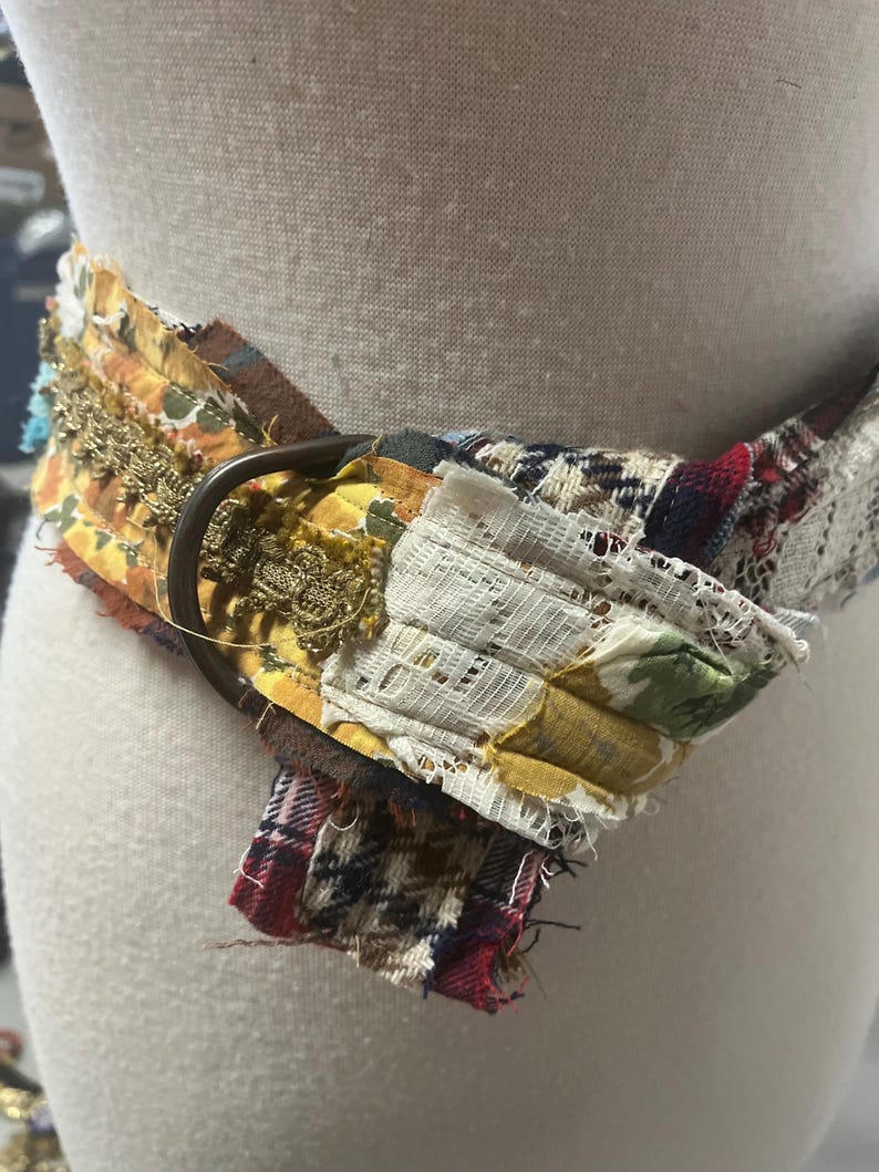 Vintage Textiles Scrap Boho Hippie Belt Upcycled Repurposed Assortment ...