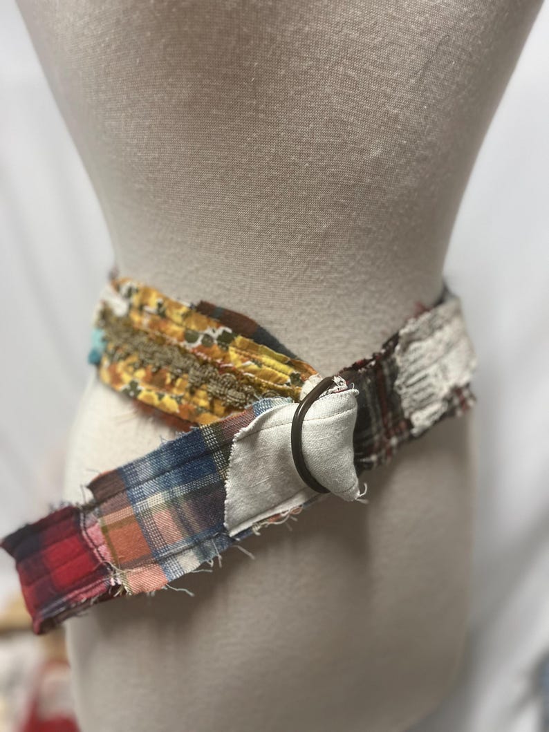 Vintage Textiles Scrap Boho Hippie Belt Upcycled Repurposed Assortment ...