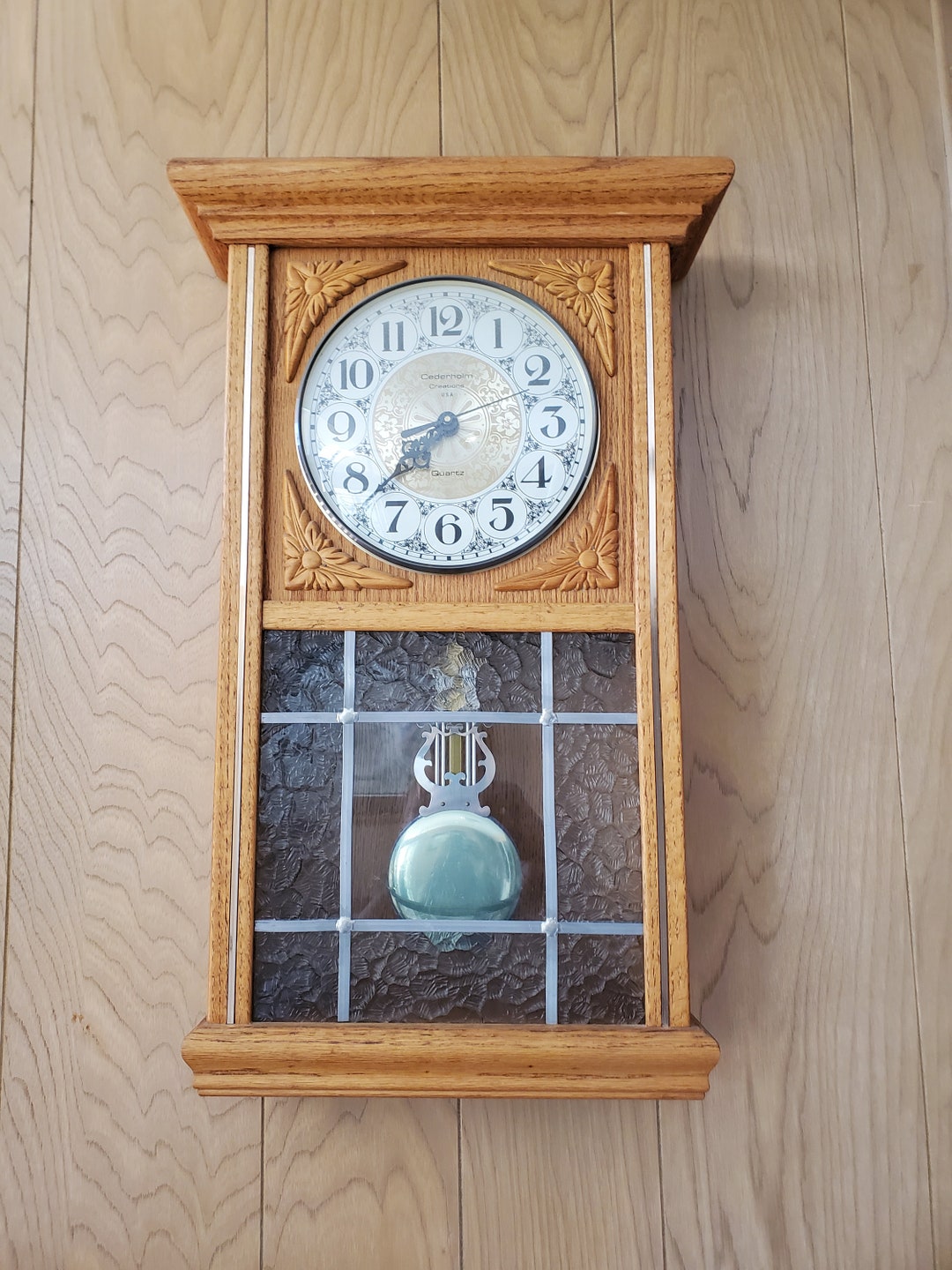 CLOCK, Antique " CEDERHOLM CREATIONS ", Wall Regulator - Etsy