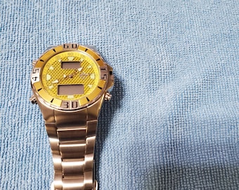 Vintage Bijoux Turner Men’s Yellow Face Watch - Etsy