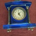 CLOCK, Antique COBALT BLUE , Carriage, Mantle Desk Clock - Etsy