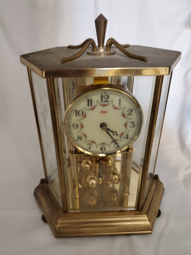 CLOCK, Antique 1976 KUNDO ANNIVERSARY , Germany Revolving Pendulum - Etsy