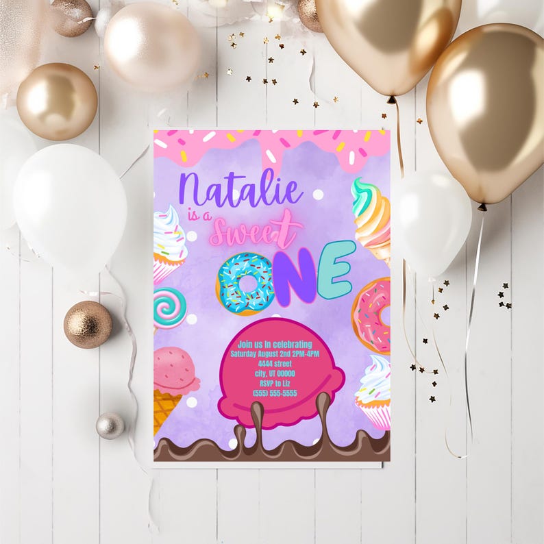 Sweet One Invitation - Etsy