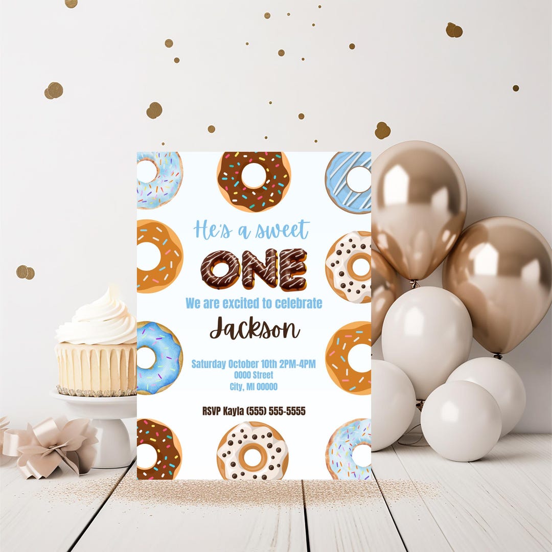 He's a Sweet One Invitation - Etsy
