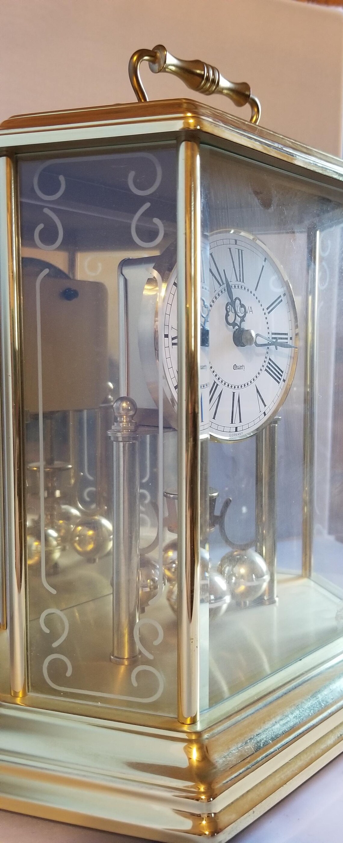 Hexagon Brass Anniversary Rotating Pendulum Clock Made in Germany - Etsy