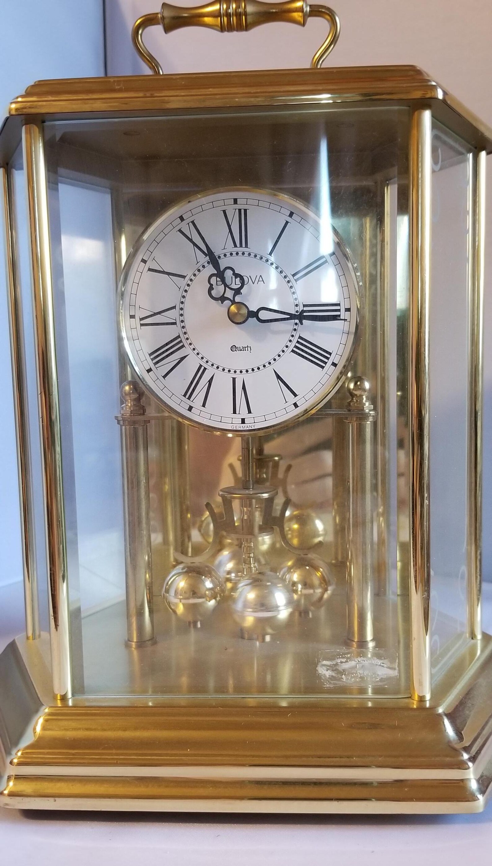 Hexagon Brass Anniversary Rotating Pendulum Clock Made in Germany - Etsy