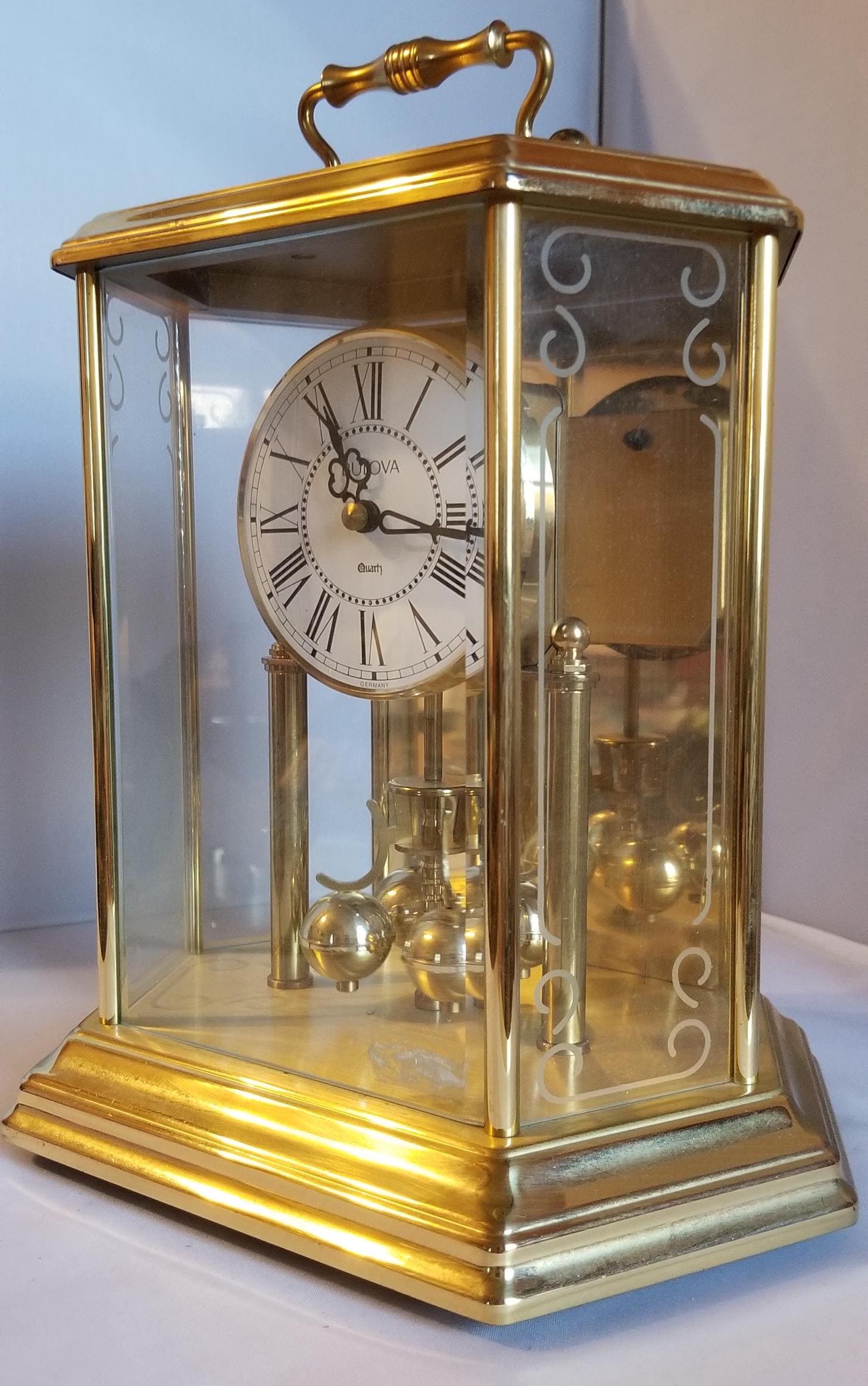 Hexagon Brass Anniversary Rotating Pendulum Clock Made in Germany - Etsy