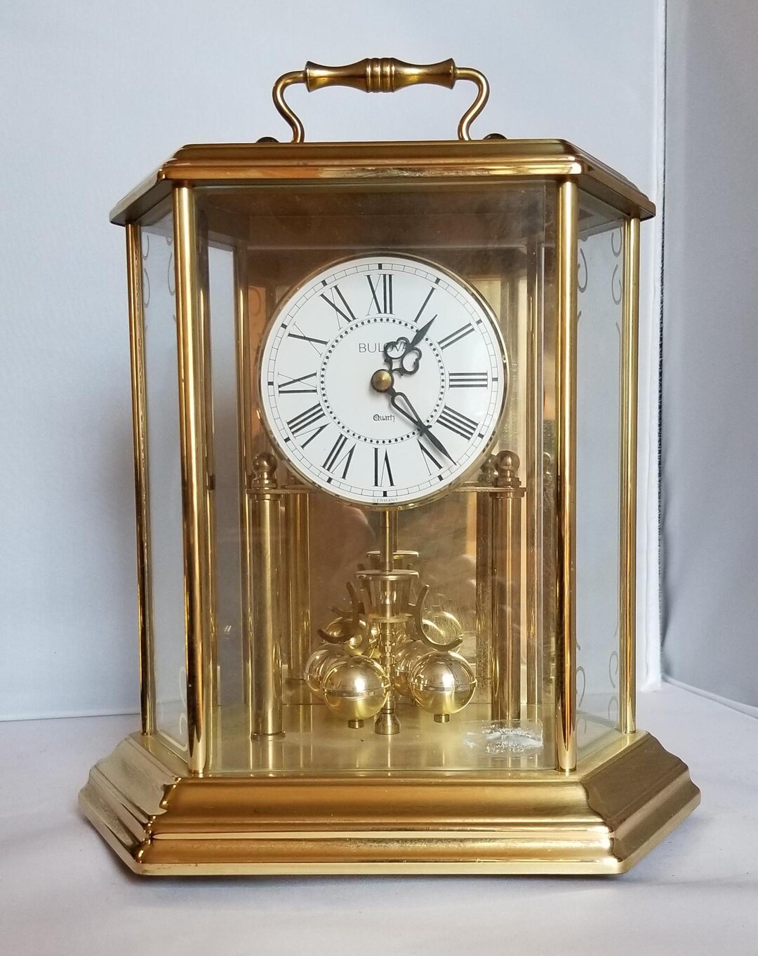 Hexagon Brass Anniversary Rotating Pendulum Clock Made in Germany - Etsy
