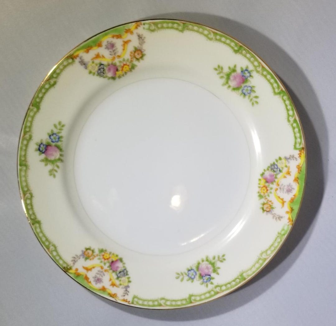Salad Plate With Morimura Brothers Mark With Gold on the Edge and With ...