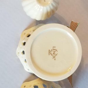 Lenox Items: Cream Colored Gold Trim Delicate Votive Candle Holders ...
