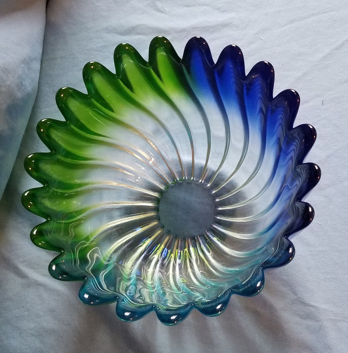 Colorful Art Glass Walther Glass Solaris Studio Petal Bowl Made in ...