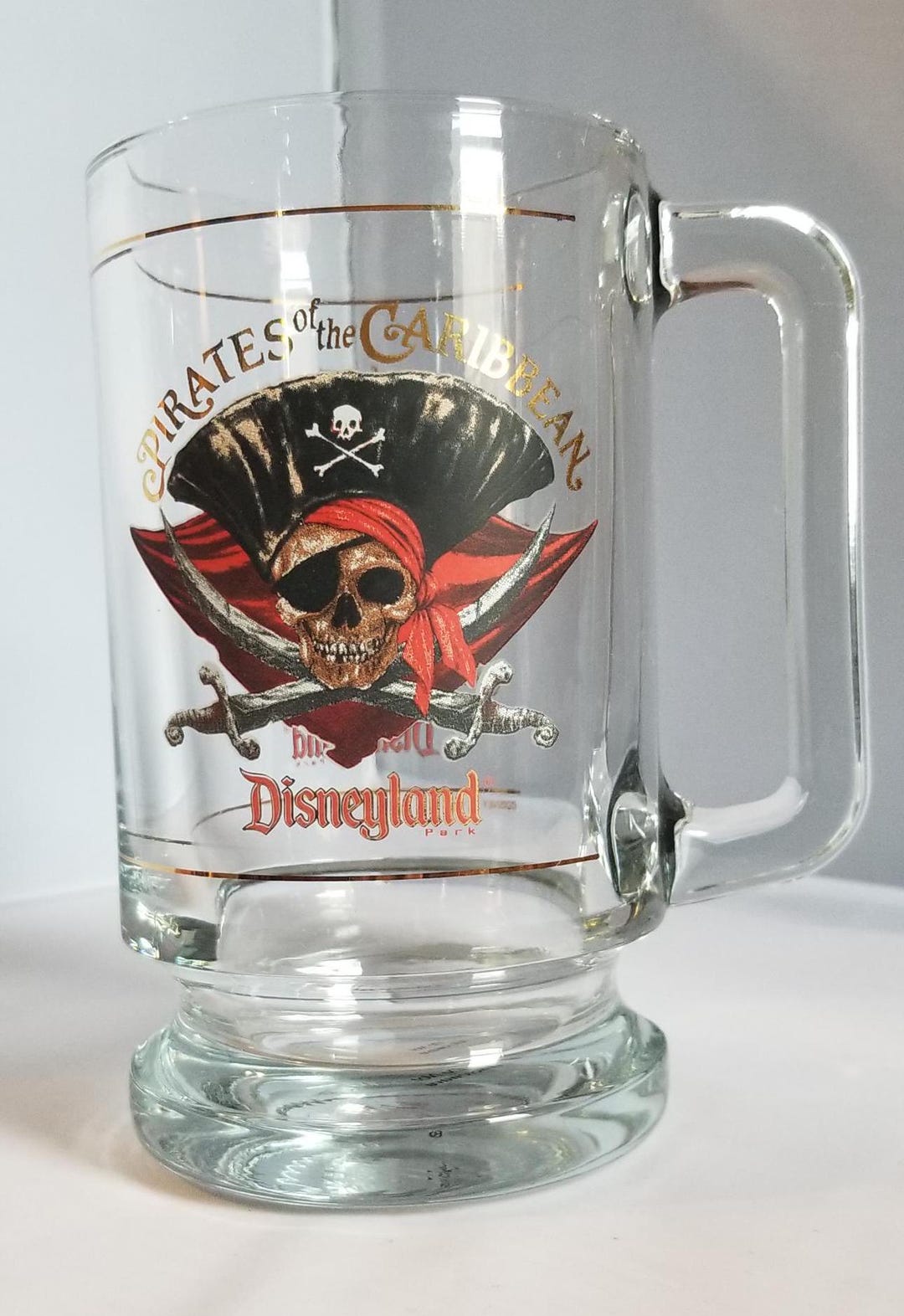 Disney Pirates of the Caribbean Souvenir Glass Beer Mug Collectible - Etsy