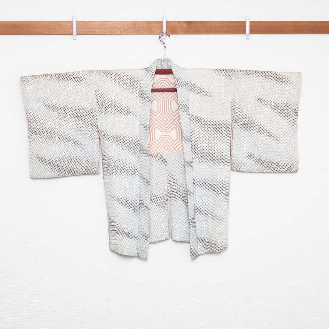 Vintage White Shibori Haori - Wave Pattern - Etsy