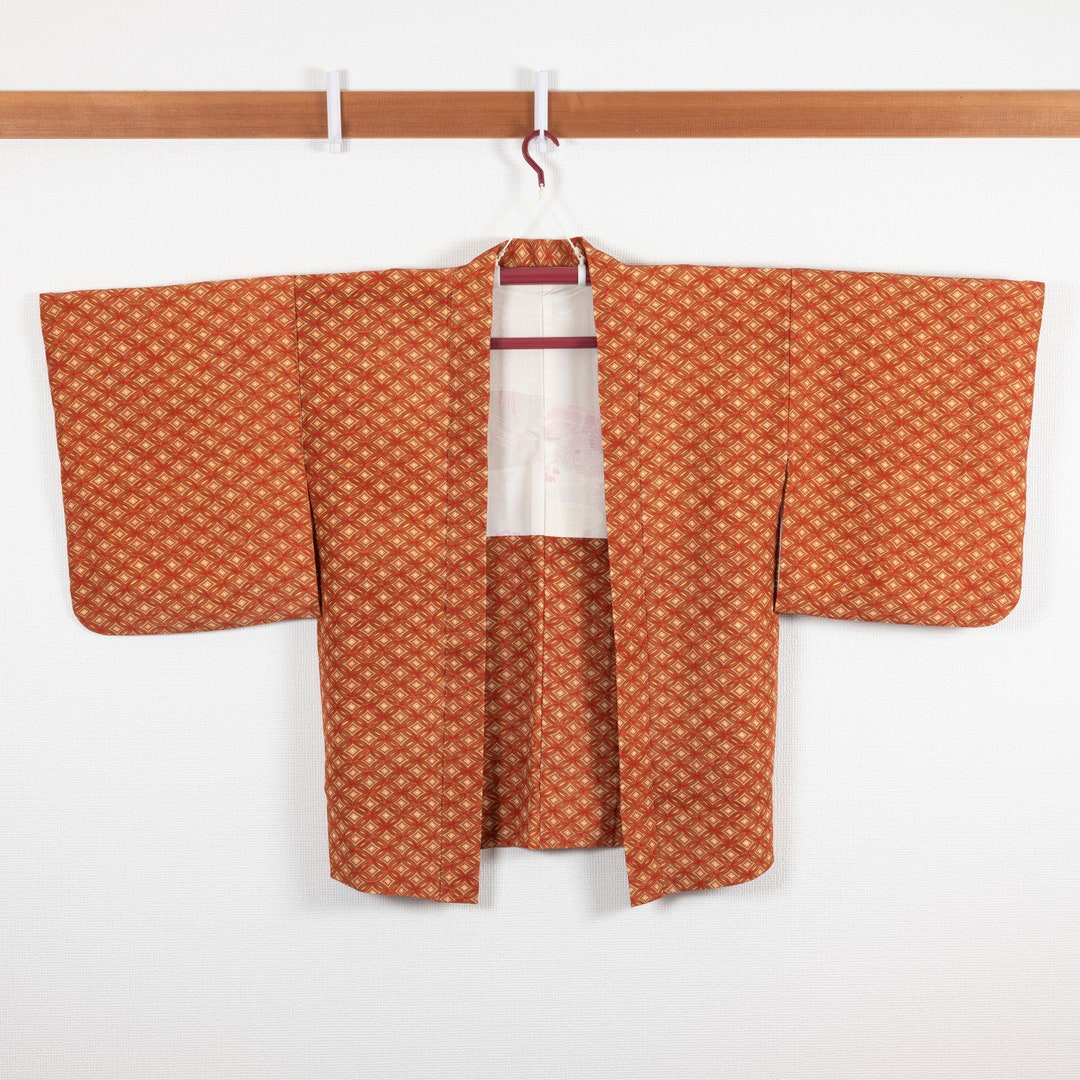 Vintage Terratotta Haori With Shippo Seven Treasures Pattern - Etsy