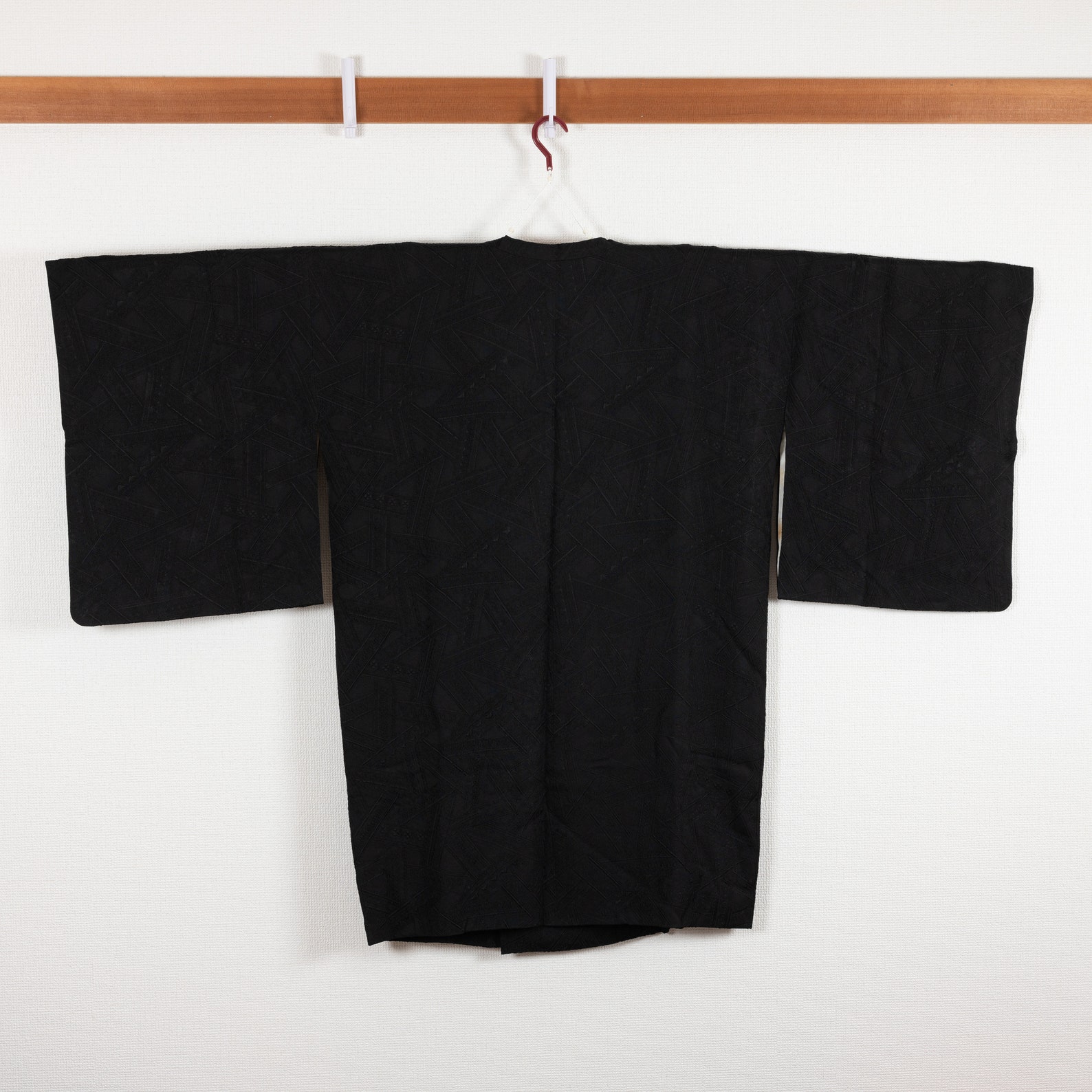 Vintage Black Formal Michiyuki With Embroidered Traditional Obi Pattern ...