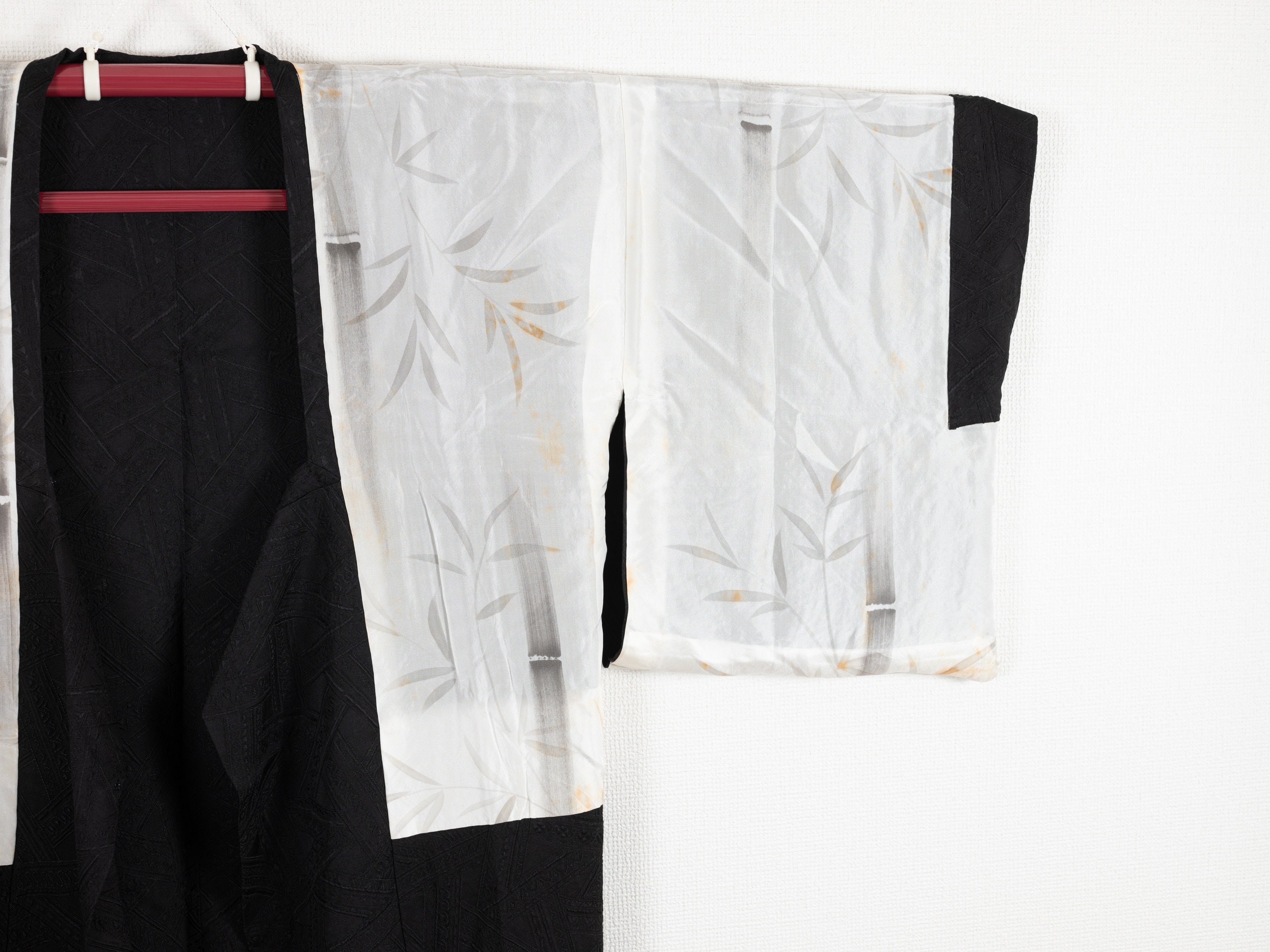Vintage Black Formal Michiyuki With Embroidered Traditional Obi Pattern ...