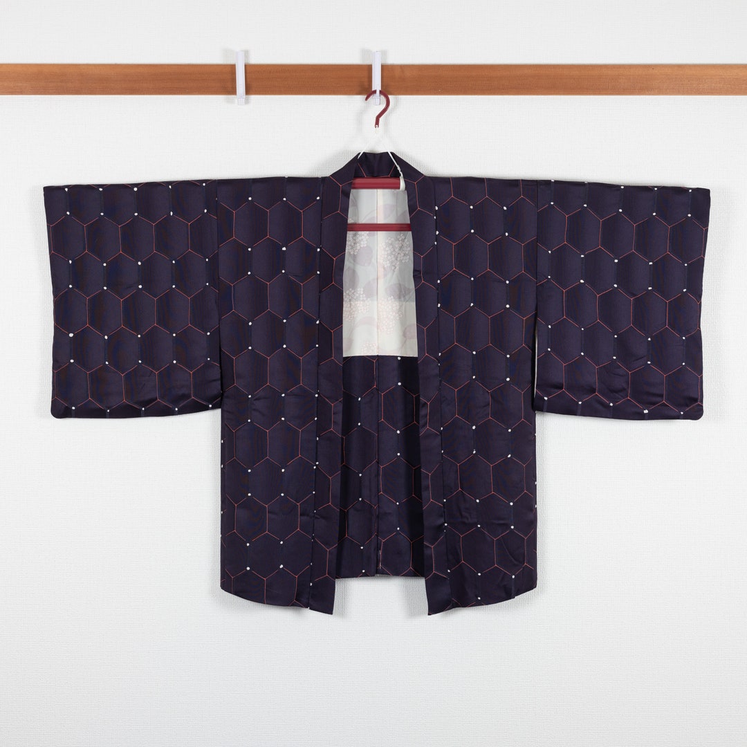 Vintage Purple Haori With Tortoiseshell Pattern - Etsy