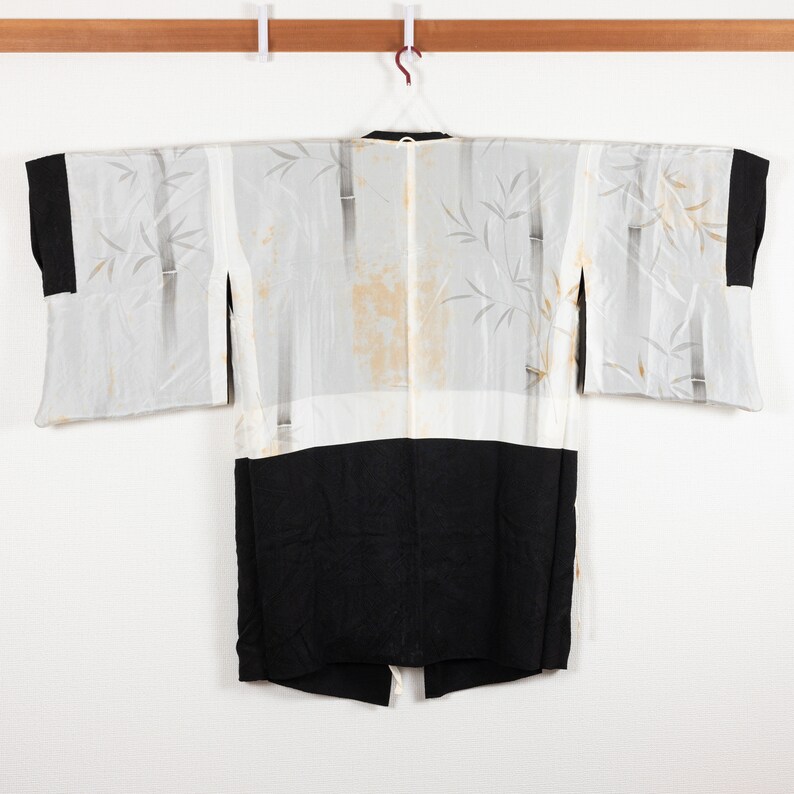 Vintage Black Formal Michiyuki With Embroidered Traditional Obi Pattern ...