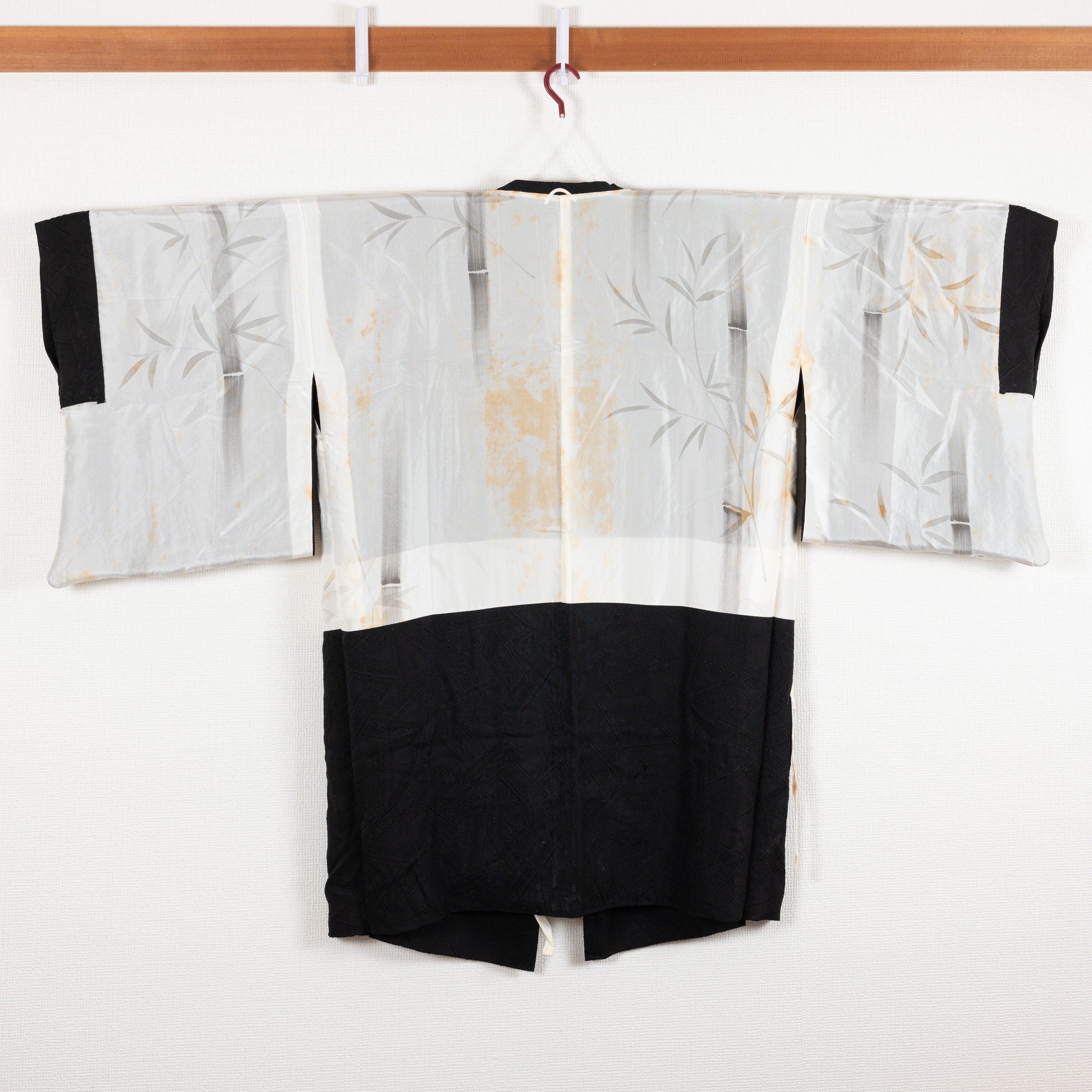 Vintage Black Formal Michiyuki With Embroidered Traditional Obi Pattern ...