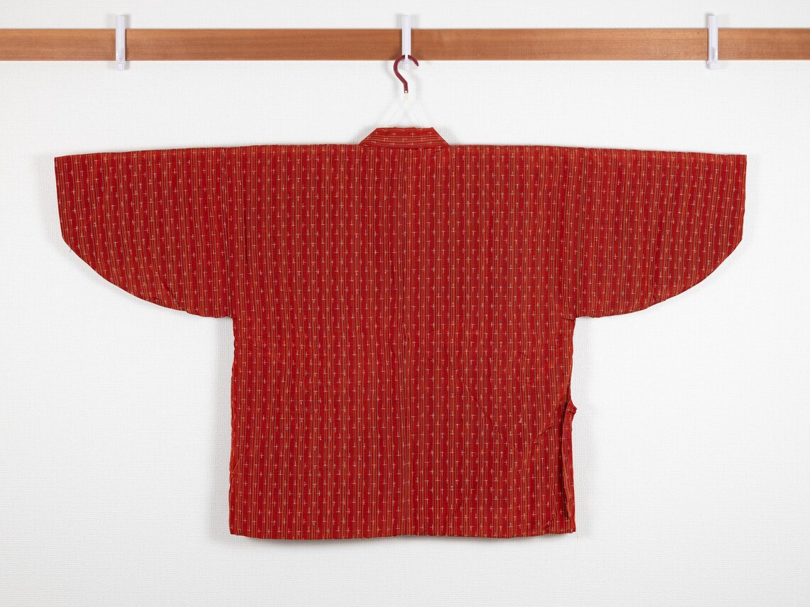 Vintage Burnt Orange Quilted Hanten Short Kimono - Etsy