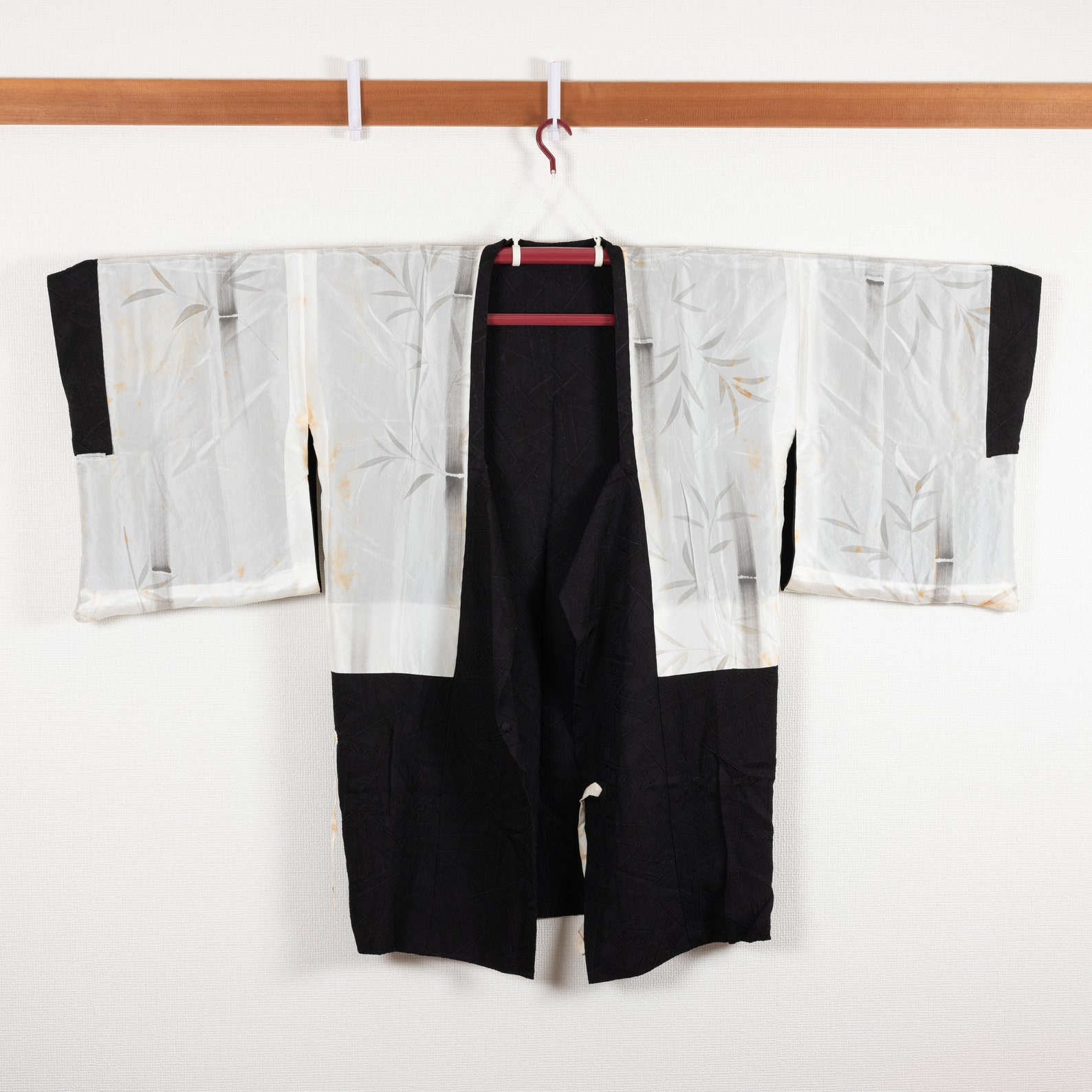 Vintage Black Formal Michiyuki With Embroidered Traditional Obi Pattern ...