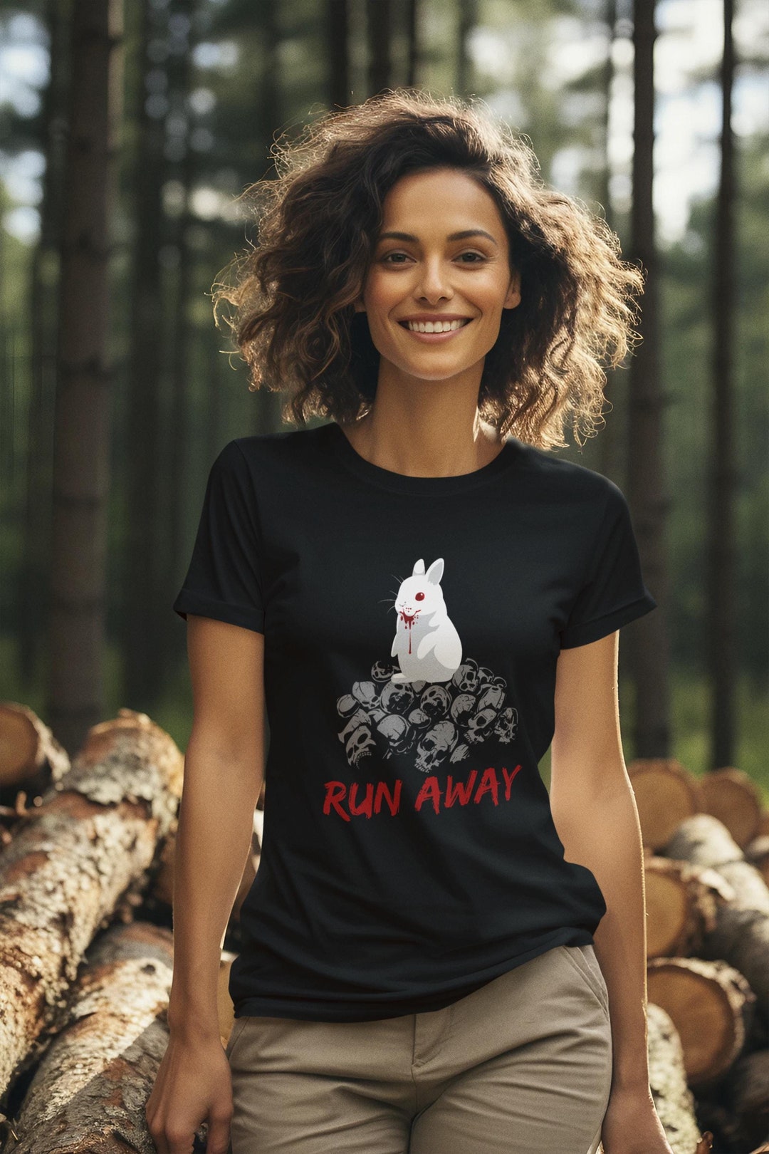 Run Away Shirt | Killer Rabbit of Caerbannog Tee | Holy Grail Inspired ...