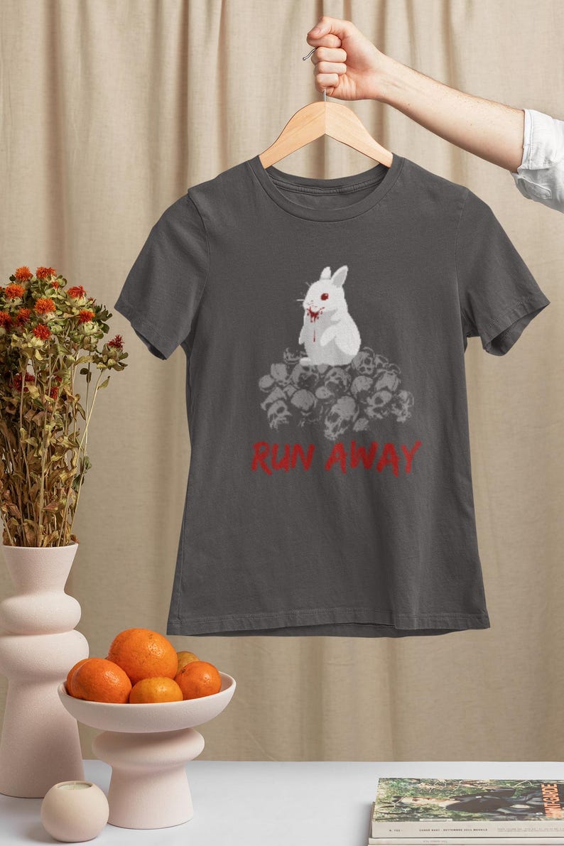 Run Away Shirt | Killer Rabbit of Caerbannog Tee | Holy Grail Inspired ...