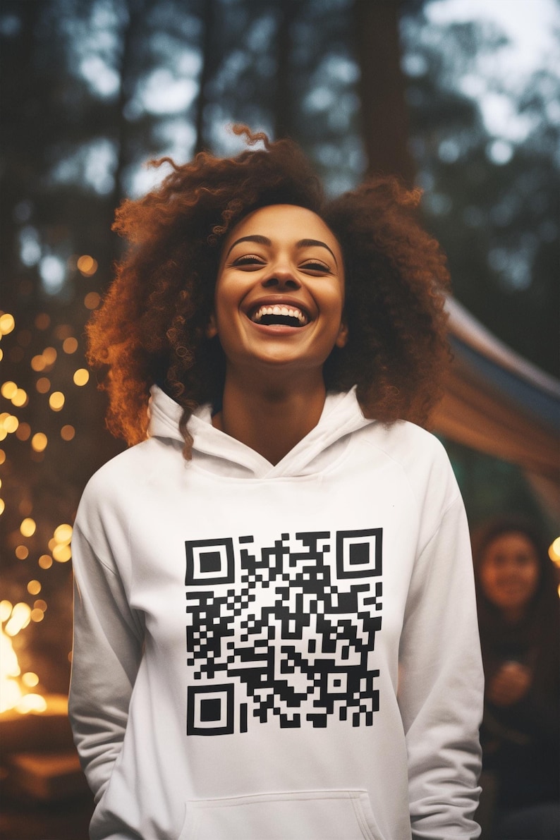 Rick Roll QR Code Hoodie: Funny Sarcastic Unisex Gift - Etsy