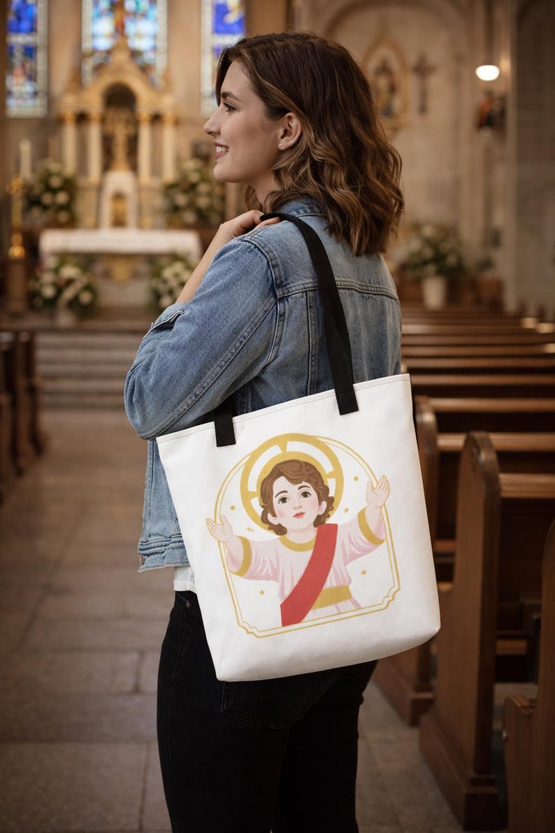 Divino Niño Jesús Tote Bag | Holy Child Devotion Prayer | Catholic ...