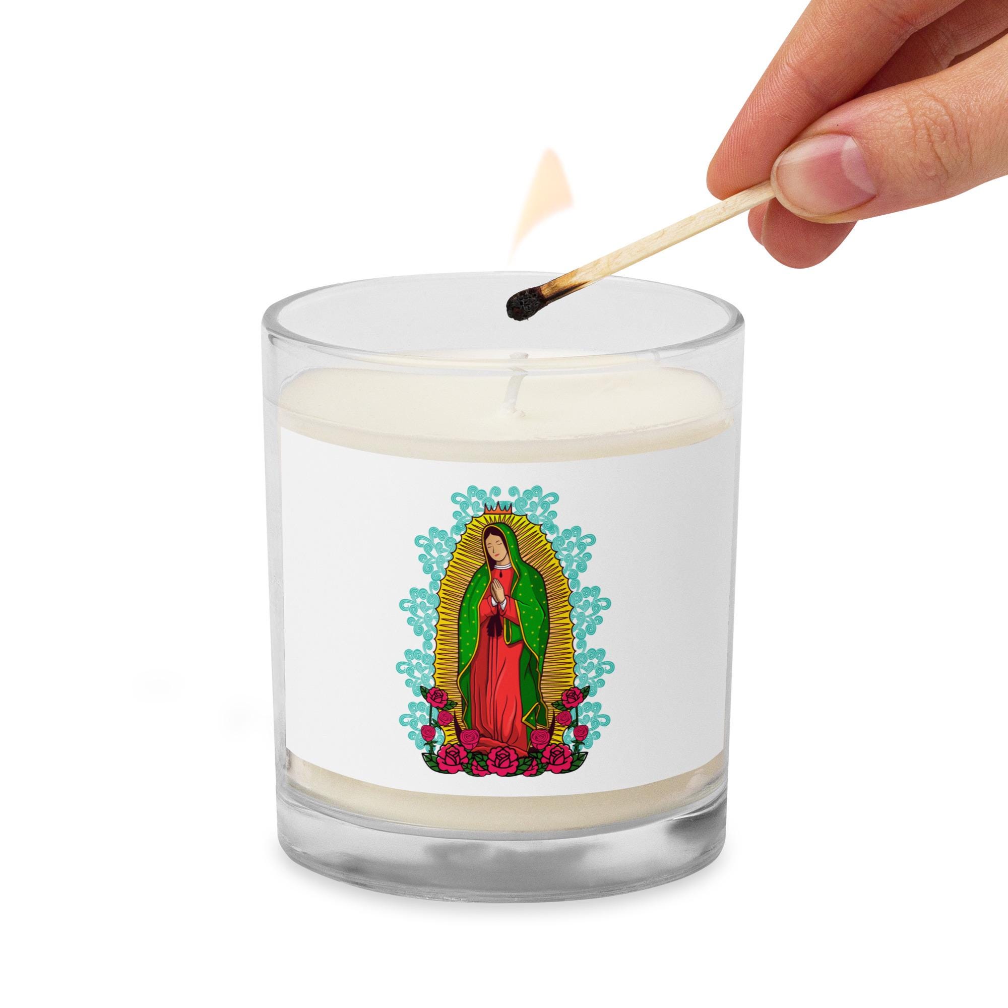 Our Lady of Guadalupe Candle: Virgin Mary Soy Wax Catholic Gift - Etsy