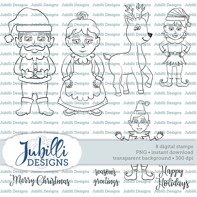 Christmas Digi Stamp - Etsy