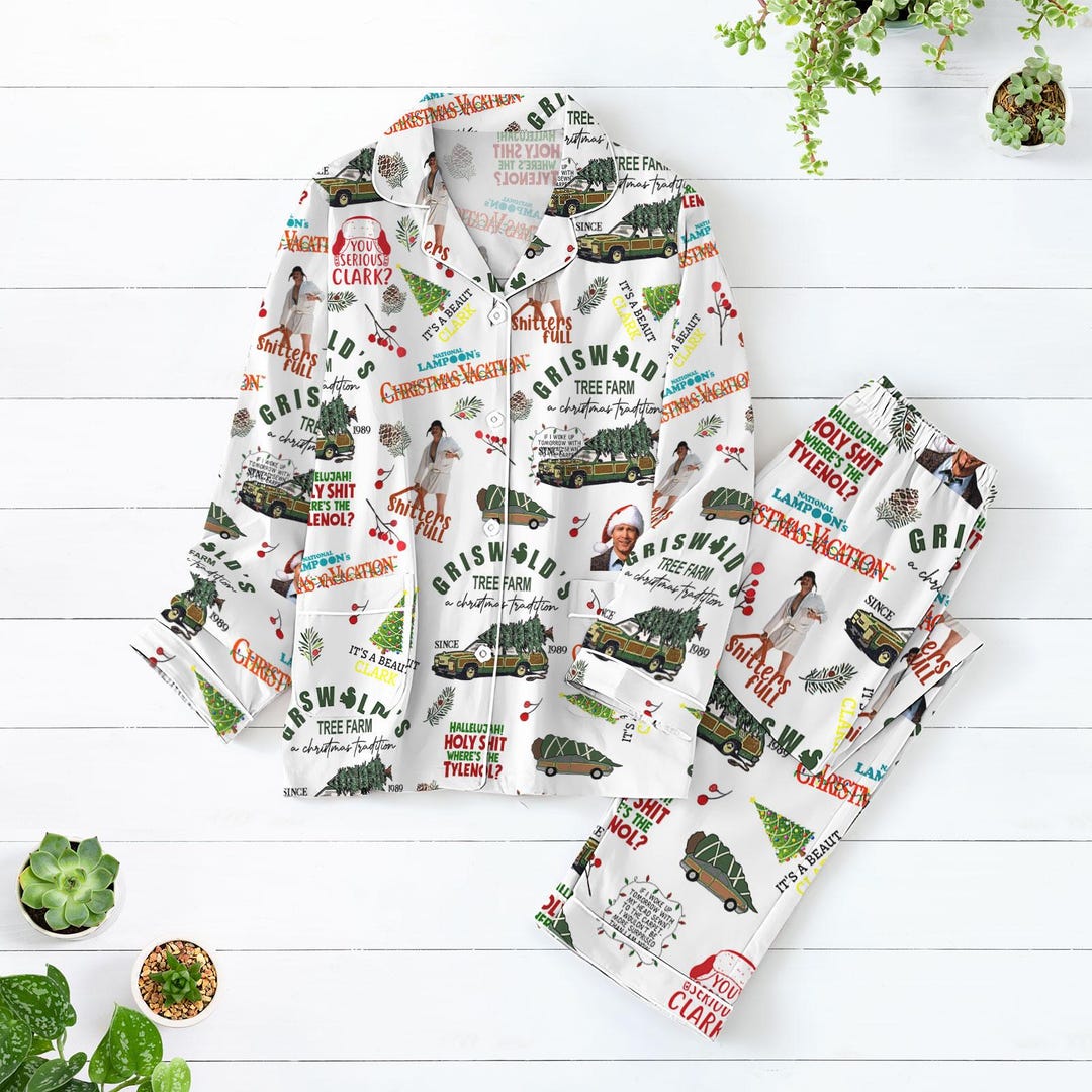 Griswold Pajamas Set, Griswold Co Christmas Pajamas, Christmas Tree ...