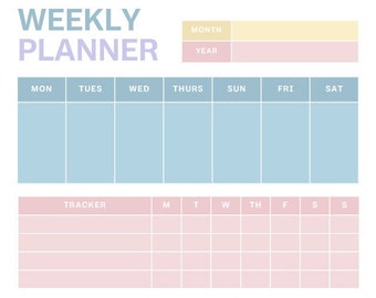 Weekly Planner Simple fonts Collection - Etsy